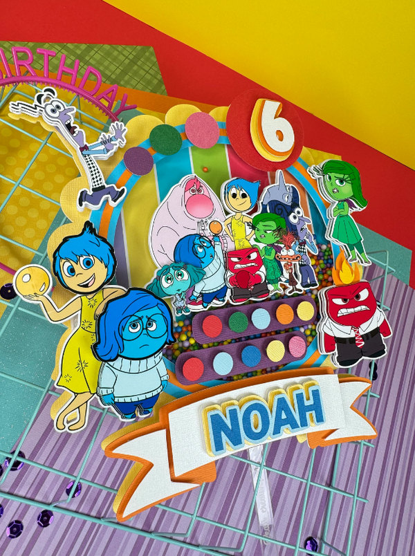 Inside out cake topper / Inside out disney party – KariCreativeParty