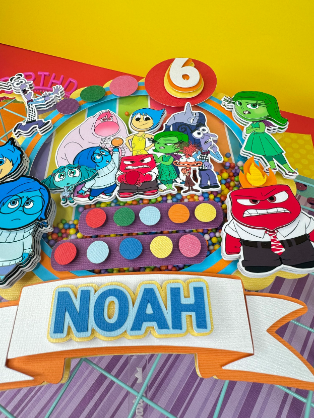 Inside out cake topper / Inside out disney party – KariCreativeParty