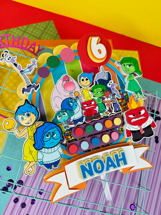 Inside out cake topper / Inside out disney party – KariCreativeParty
