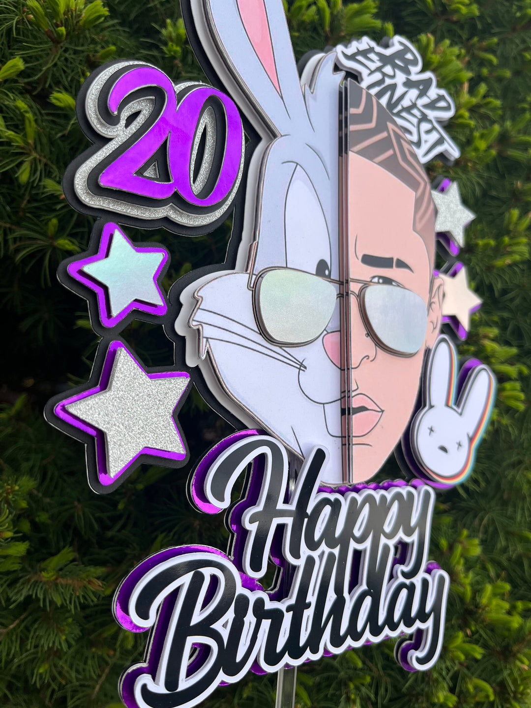Bad Bunny Cake topper – LovelyCreationsByKari